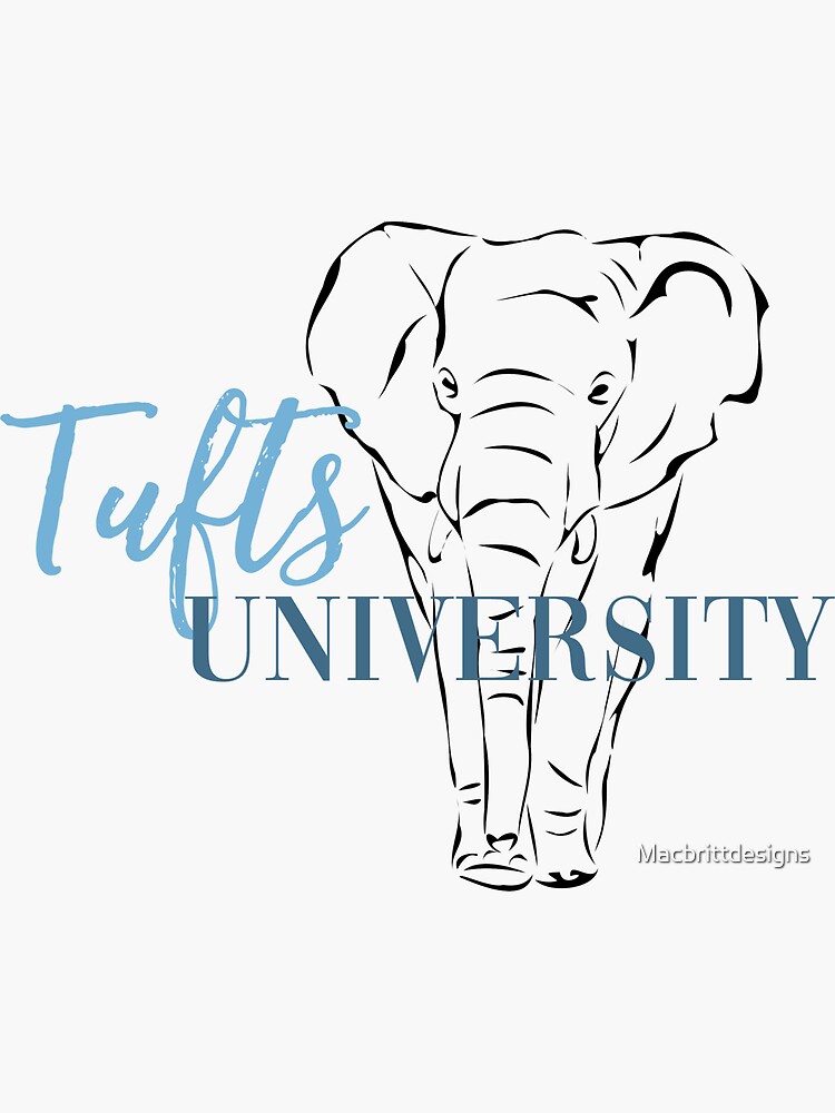 "Tufts University Jumbos" Sticker for Sale by Macbrittdesigns | Redbubble
