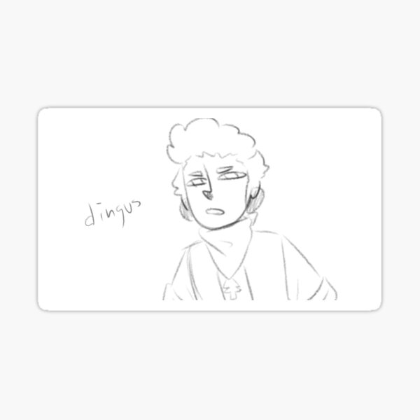 "dingus" Sticker for Sale by sleepyarts | Redbubble