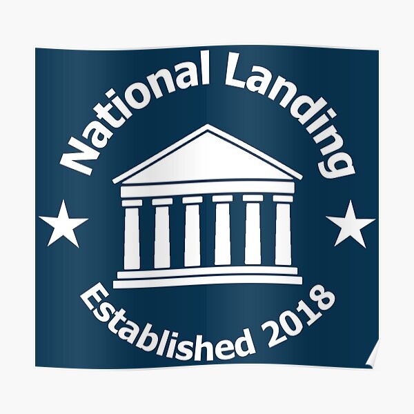 "National Landing Established 2018 - White" Poster for Sale by ...