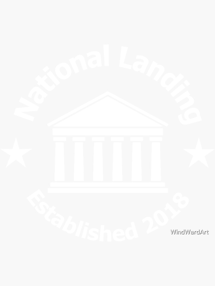 "National Landing Established 2018 - White" Sticker for Sale by ...