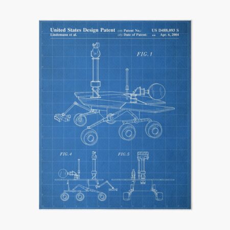 "Nasa Mars Rover Patent - Mars Exploration Rover Art - Blueprint" Art ...