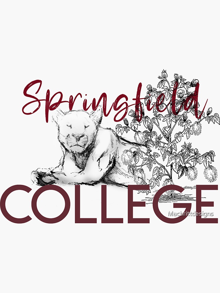 "Springfield College Spirit Lion" Sticker for Sale by Macbrittdesigns ...