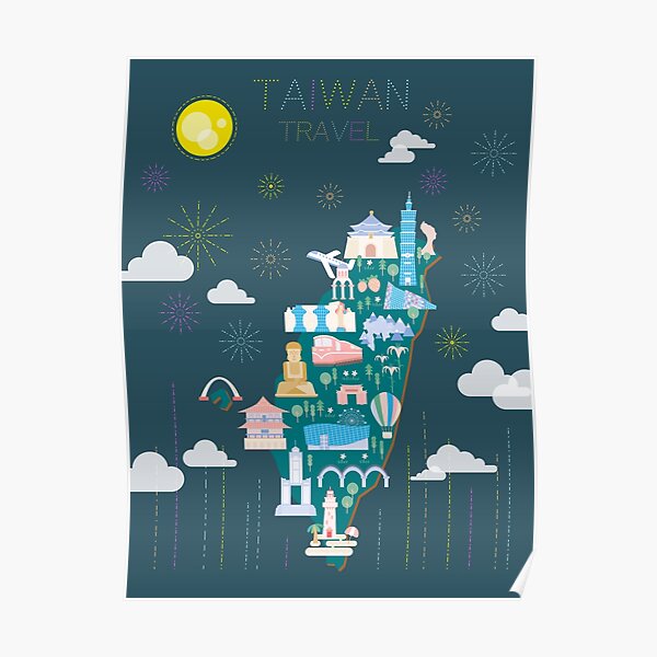 "Lovely Taiwan illustration" Poster by totallypic | Redbubble