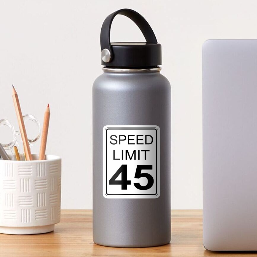 "Speed Limit 45 MPH Sign" Sticker for Sale by CarGear | Redbubble