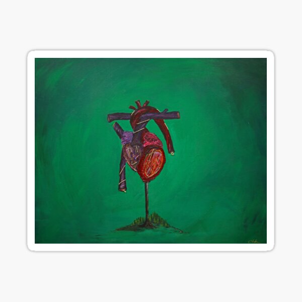 "Artist Self-Portrait" Sticker for Sale by LivingHeartArt | Redbubble