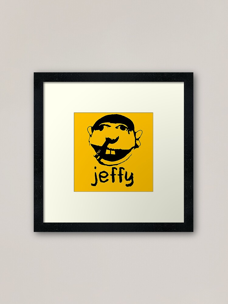 "jeffy face why" Framed Art Print for Sale by thiscub | Redbubble