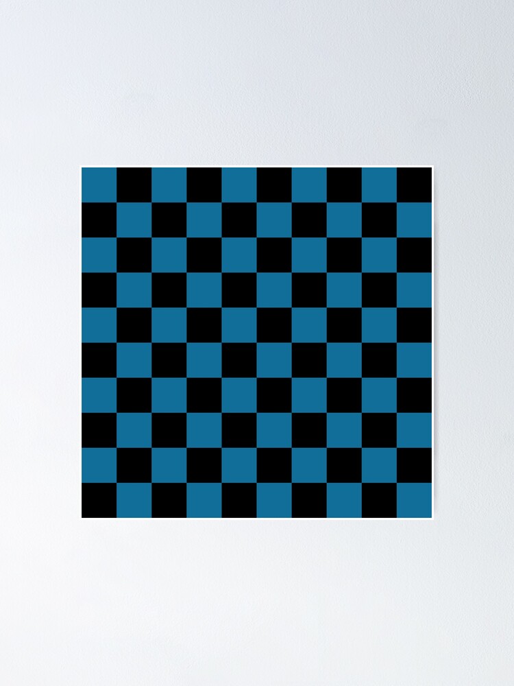 "Blue and Black Checkered" Poster by starrylite | Redbubble