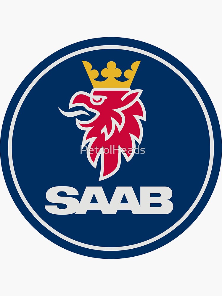 "Saab" Sticker for Sale by PetrolHeads | Redbubble
