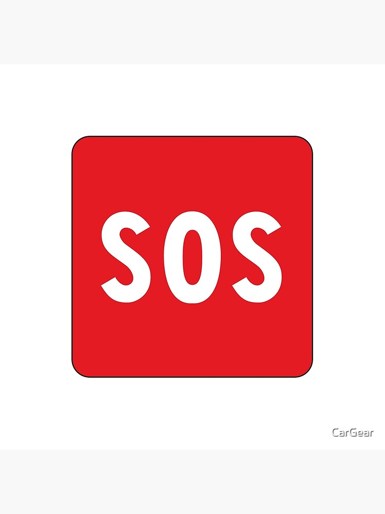 "SOS Distress Signal Sign" Art Board Print for Sale by CarGear | Redbubble