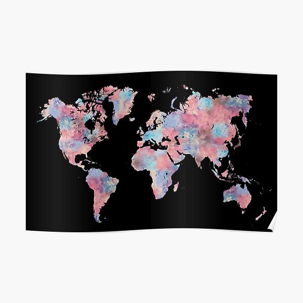 "Wanderlust World Map" Poster by LauraOConnor | Redbubble
