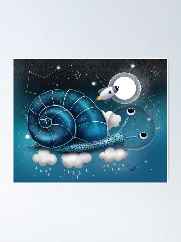 "Space Snail" Poster by karin | Redbubble