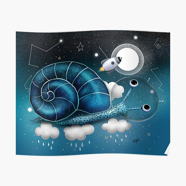"Space Snail" Poster by karin | Redbubble