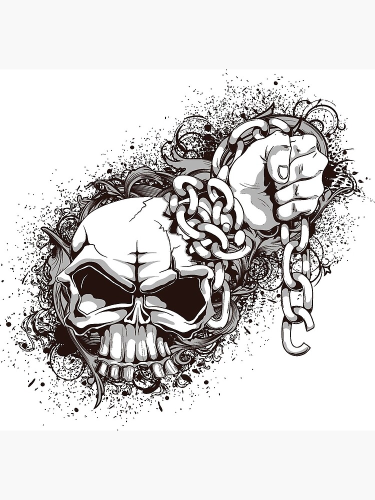"Skull in Chain" Art Print for Sale by aberg86 | Redbubble