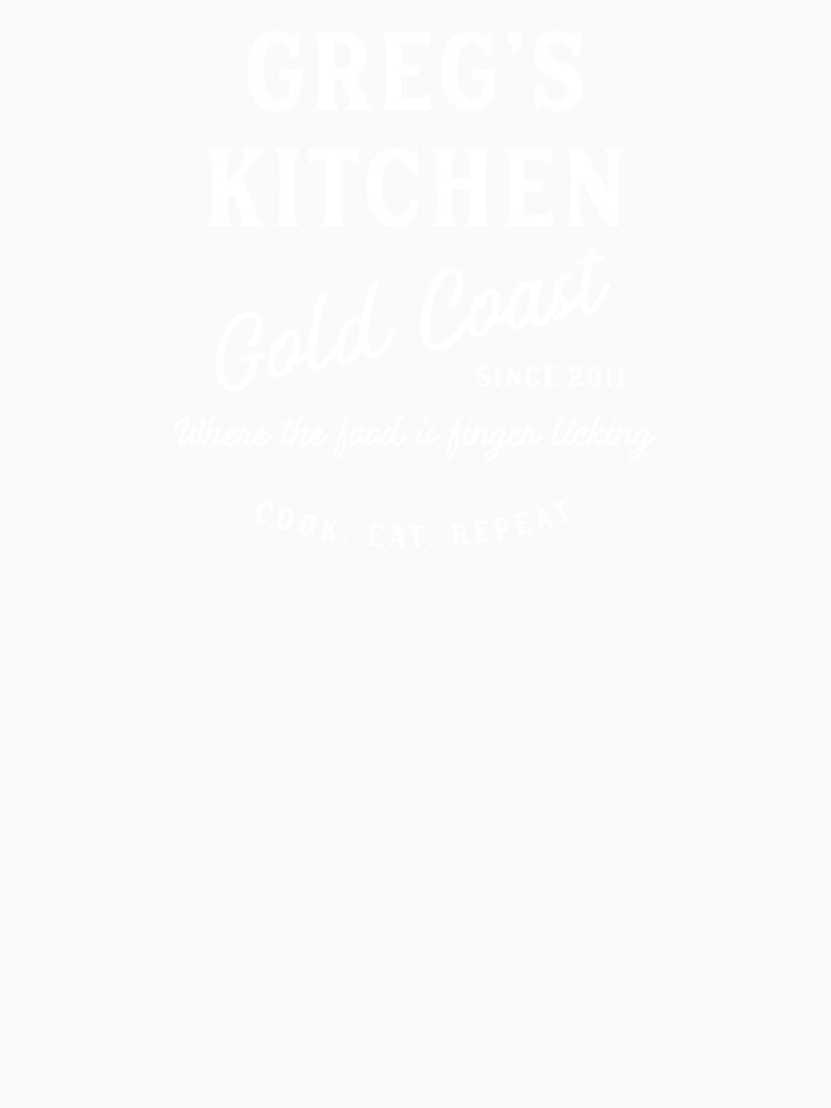 "Greg's Kitchen - Cook Eat Repeat" T-shirt for Sale by gregskitchen | Redbubble | grego t-shirts ...