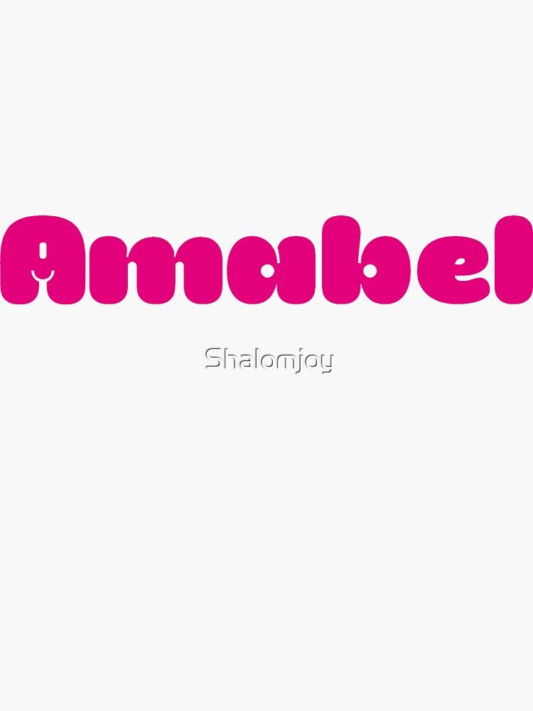 "Amabel" Sticker by Shalomjoy | Redbubble