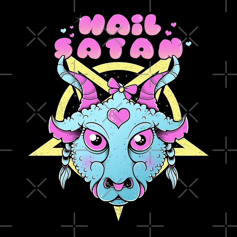 "Hail Satan, Cute Satanic" by GODZILLARGE | Redbubble