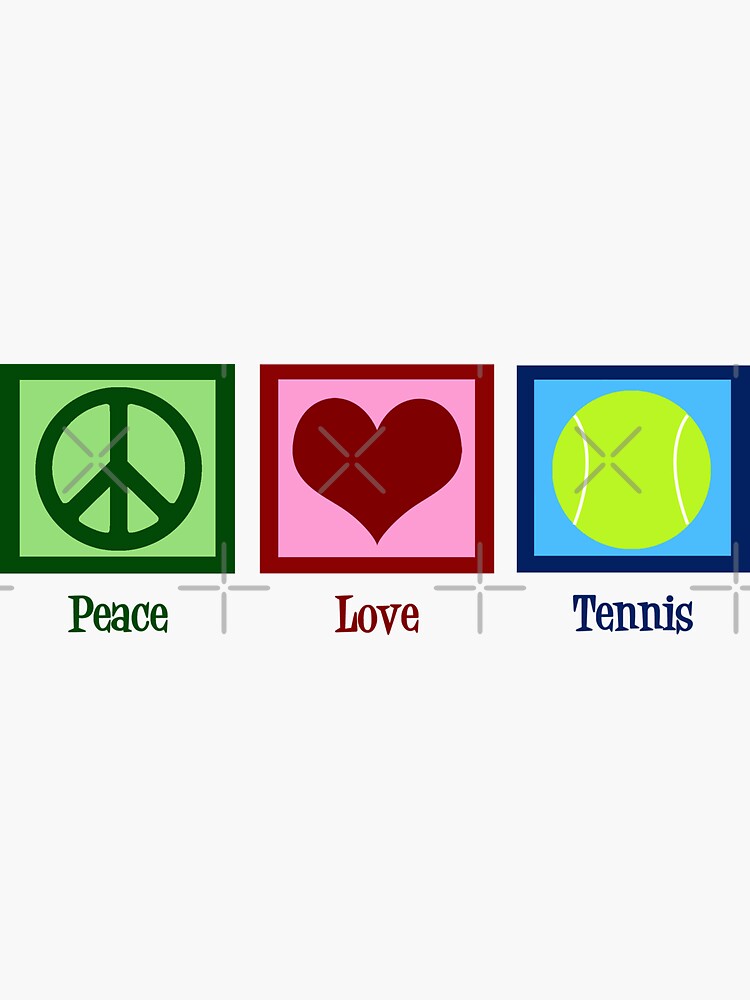 "Peace Love Tennis" Sticker by elishamarie28 | Redbubble