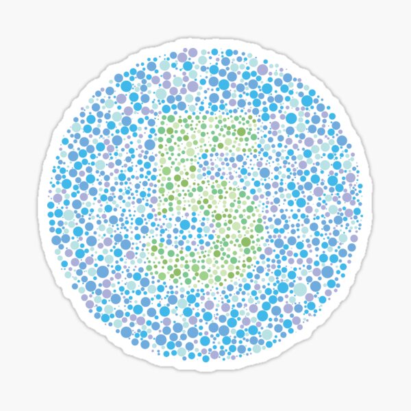 "Number 5 Ishihara Test Circle" Sticker by Cornea-Designs | Redbubble