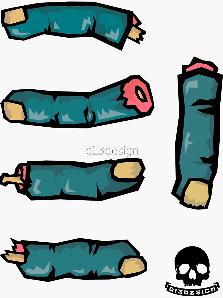 "Zombie Finger Stickers" Sticker by d13design | Redbubble