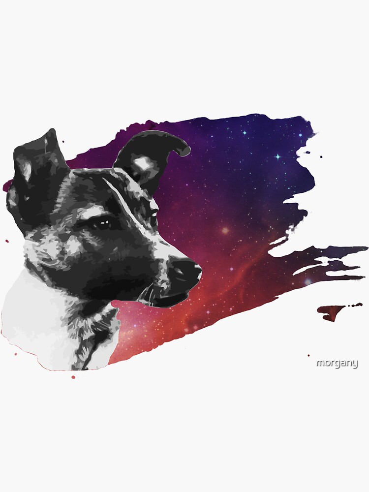 "Russian Laika the Space Dog" Sticker for Sale by morgany | Redbubble