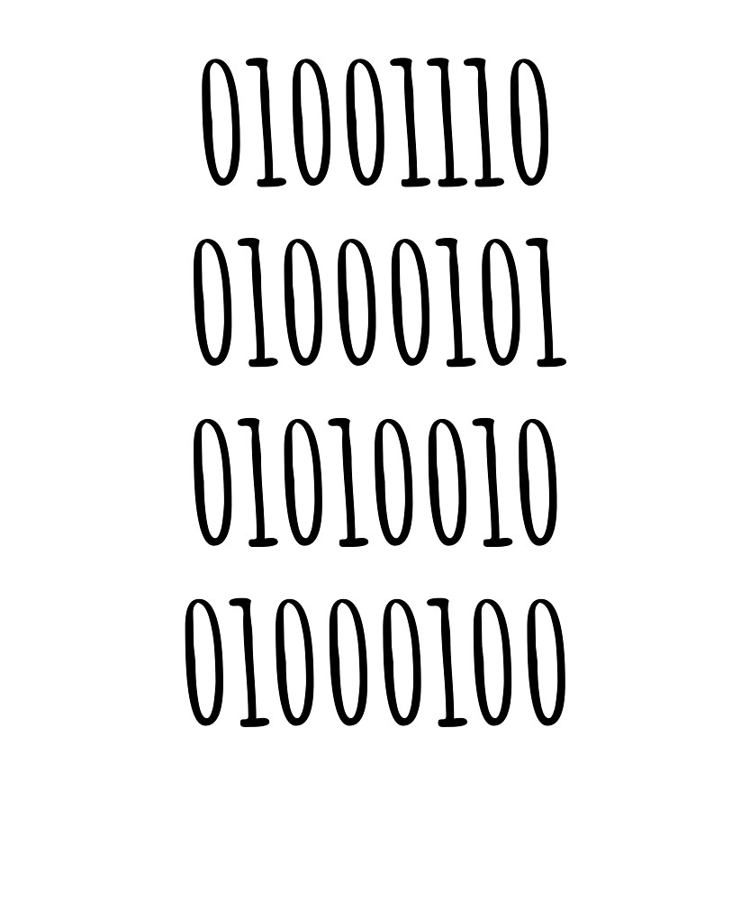Nerd In Binary Funny Computing Coding Joke By The Elements Redbubble