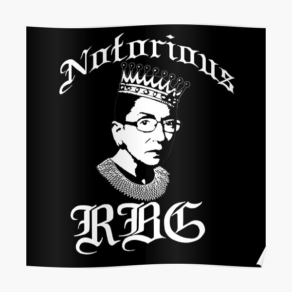 "NOTORIOUS RBG Ruth Bader Ginsburg SCOTUS Feminist Icon Crown Meme ...