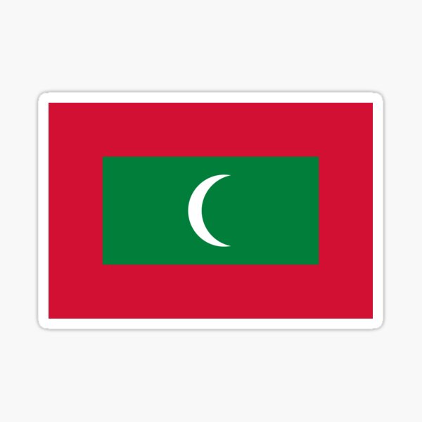 "Flag of Maldives" Sticker for Sale by MrsFlags | Redbubble