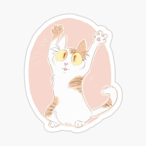 "Happy Cat" Sticker by finchwing | Redbubble