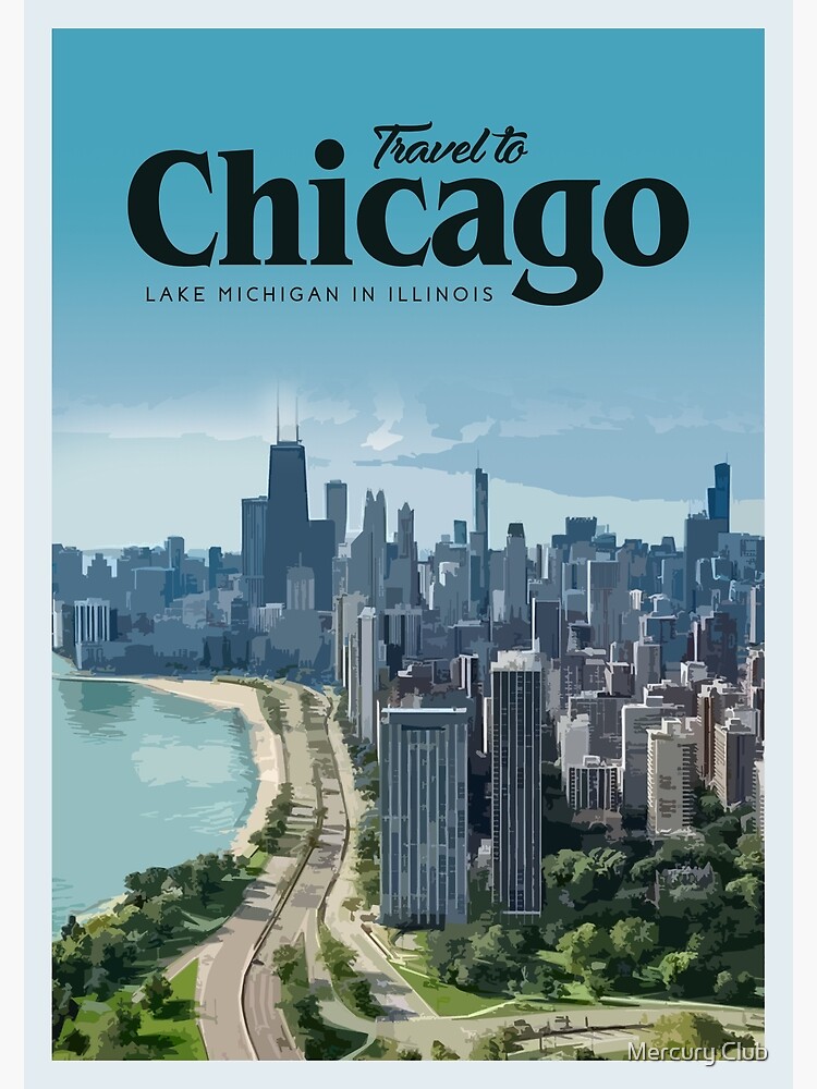 "Visit Chicago" Poster for Sale by CallumGardiner | Redbubble