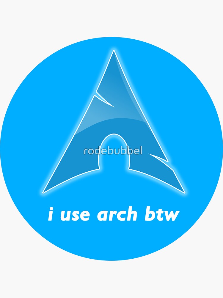 "Arch BTW" Sticker for Sale by rodebubbel | Redbubble