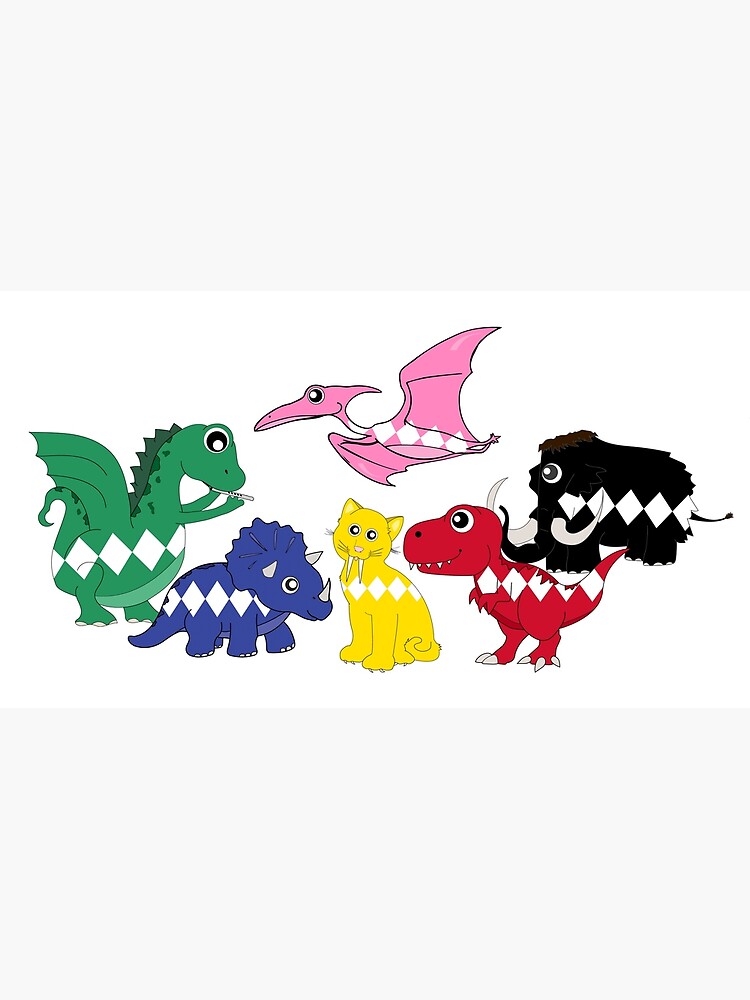 "Power Ranger Dinosaurs Cute" Art Print by gypsysgem | Redbubble