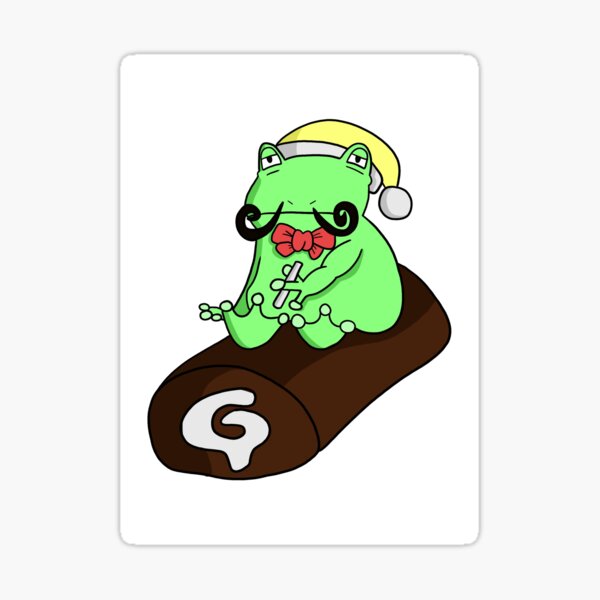 "Frog Smoking a J on a Yodel" Sticker for Sale by Charlotteastre ...