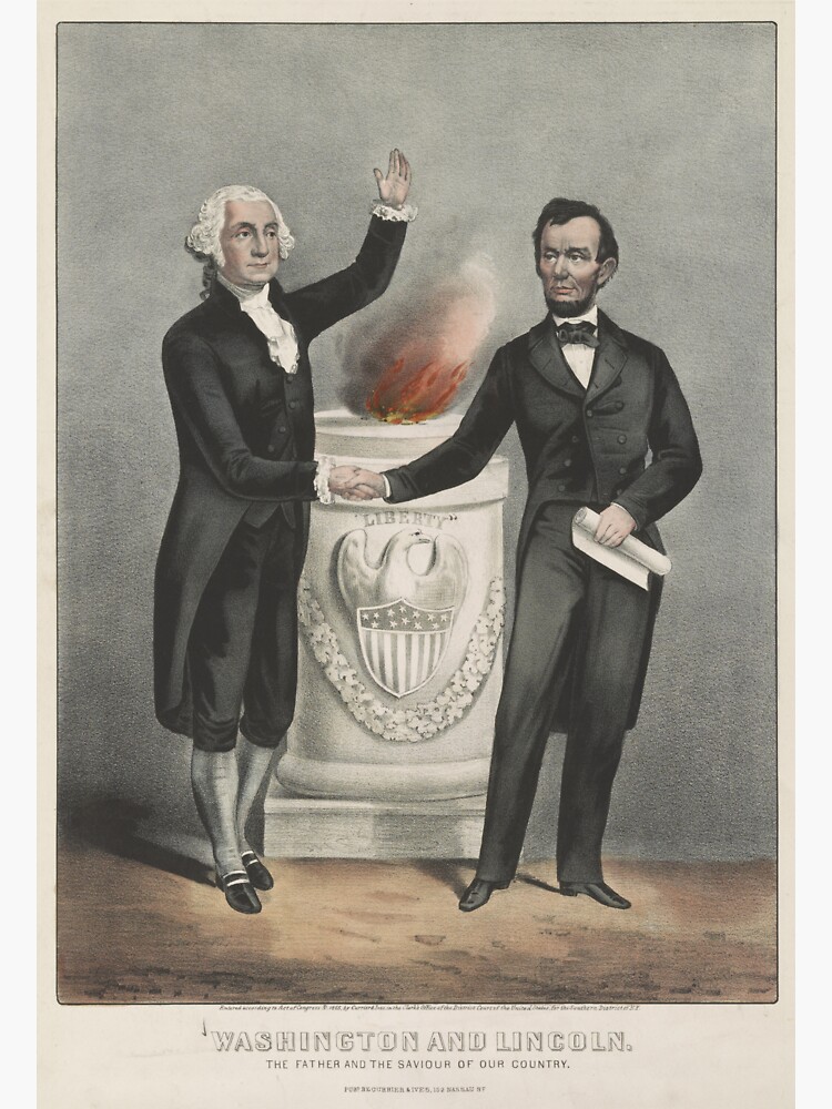 "Vintage American Founding Fathers Illustration (1865)" Sticker for ...