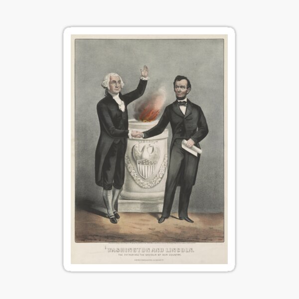 "Vintage American Founding Fathers Illustration (1865)" Sticker for ...