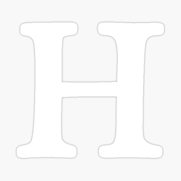 "Capital Letter H" Sticker for Sale by Dator | Redbubble