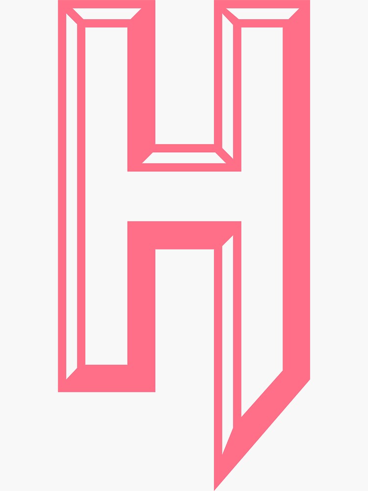 "Modern Capital Letter H" Sticker by Dator | Redbubble