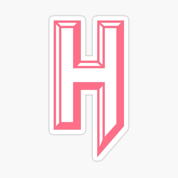 "Modern Capital Letter H" Sticker by Dator | Redbubble