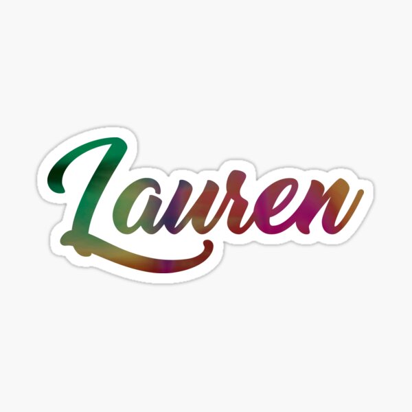 "Lauren" Sticker by xRadicalRainbow | Redbubble