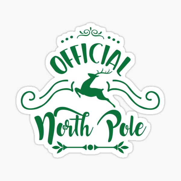 "Official North Pole" Sticker for Sale by JakeRhodes | Redbubble