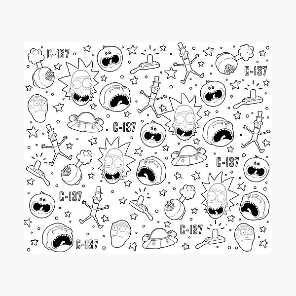 "Rick and Morty pattern" Photographic Print for Sale by ValentinaHramov ...