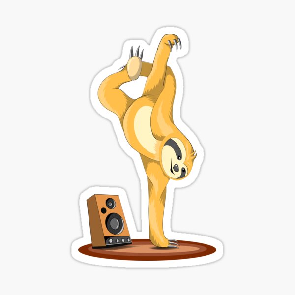 "Sloth Urban Street Dance " Sticker by javaneka | Redbubble