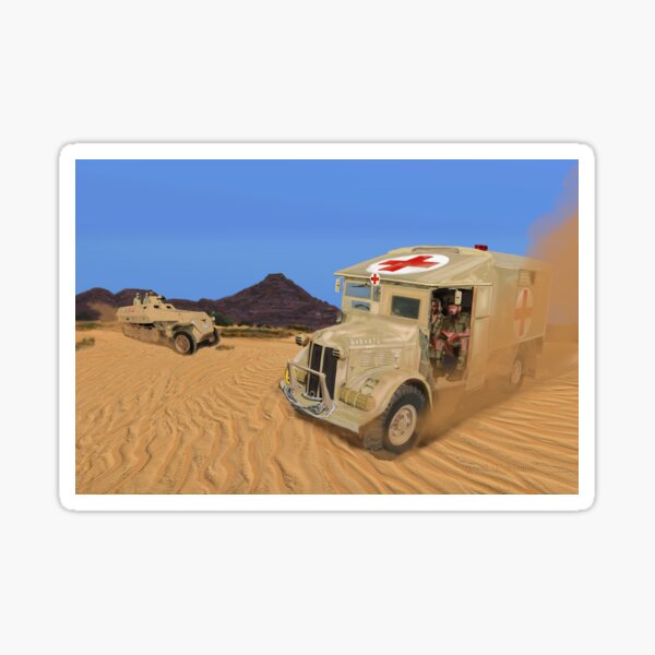 "Austin K2/Y WW2 British Army Ambulance " Sticker for Sale by PAUL57 ...