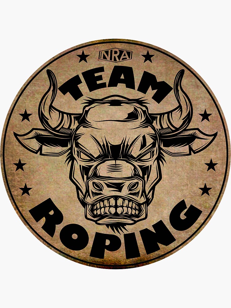 "NRA TEAM ROPING A" Sticker by McClure | Redbubble