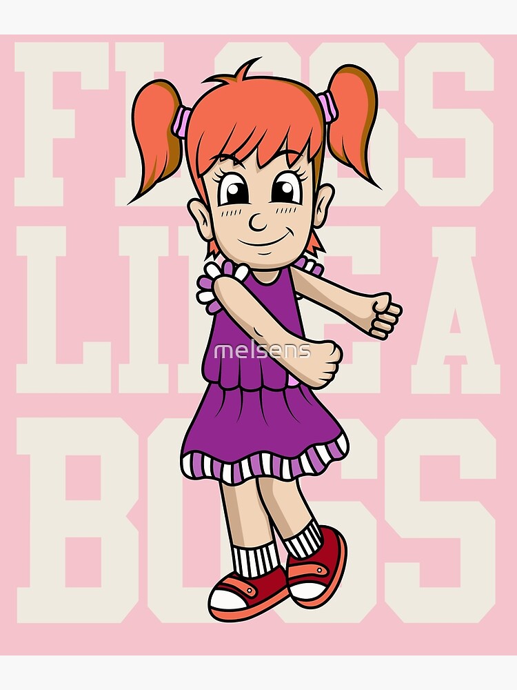 "Floss Dance Girl Art | Floss Like A Boss Young Lady Gift" Poster for ...