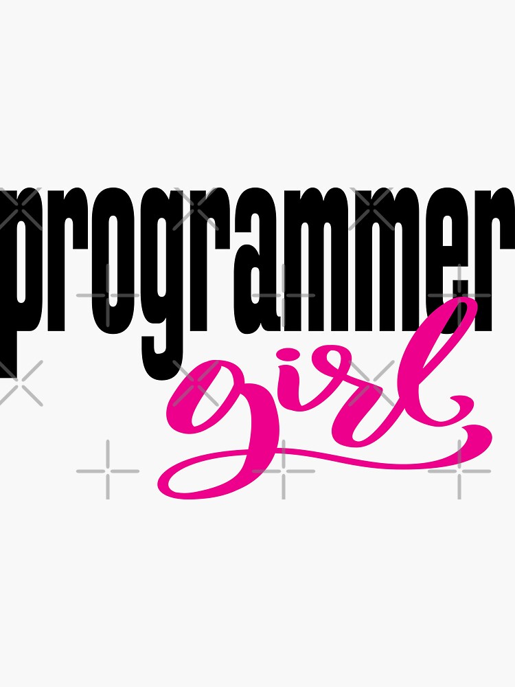 "Programmer Girl Awesome Programmer" Sticker for Sale by ProjectX23 ...
