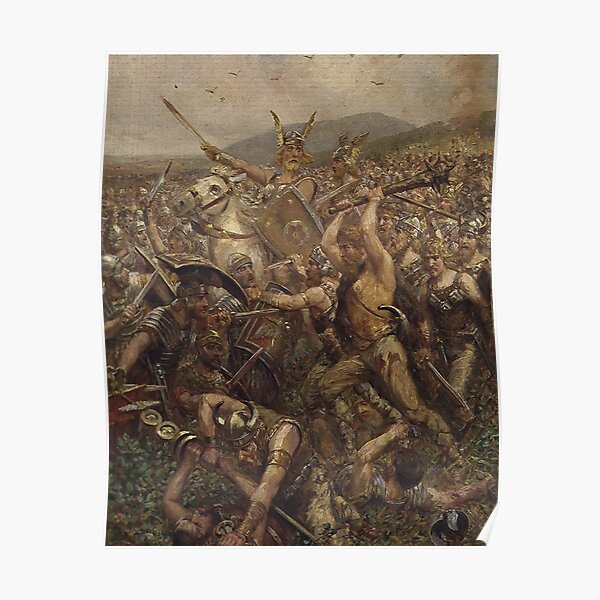 "Battle of the Teutoburg Forest, 9 CE" Poster for Sale by edsimoneit ...