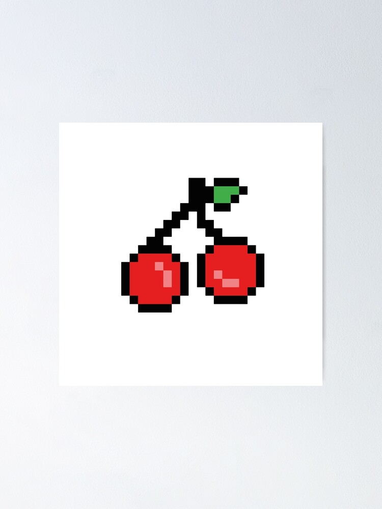 "8 Bit Cherry" Poster by anuschka | Redbubble