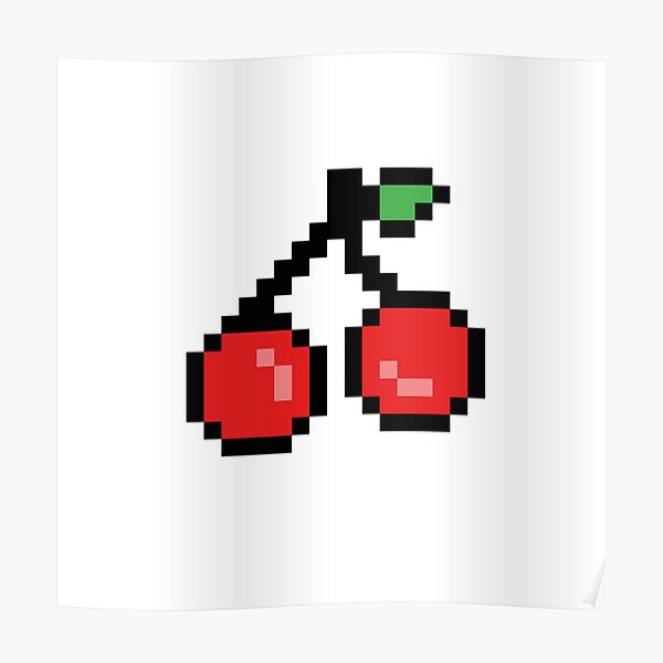 "8 Bit Cherry" Poster by anuschka | Redbubble