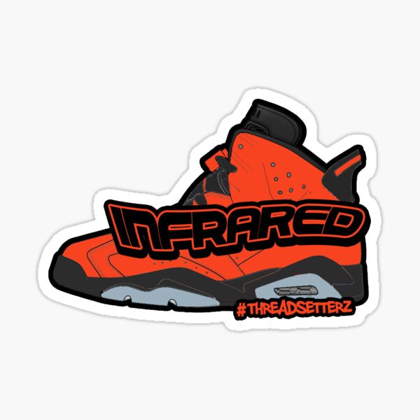 "Infrared 6's Red" Sticker for Sale by themarvdesigns | Redbubble