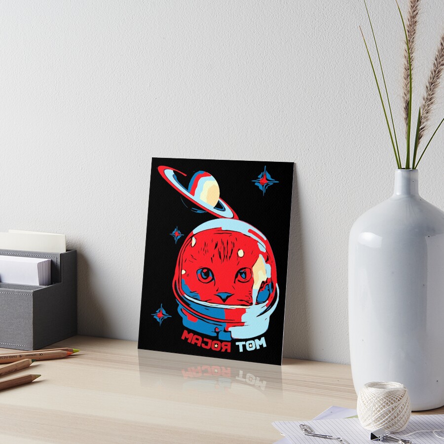 "Astronaut Cat Major Tom Space Cat" Art Board Print for Sale by ...